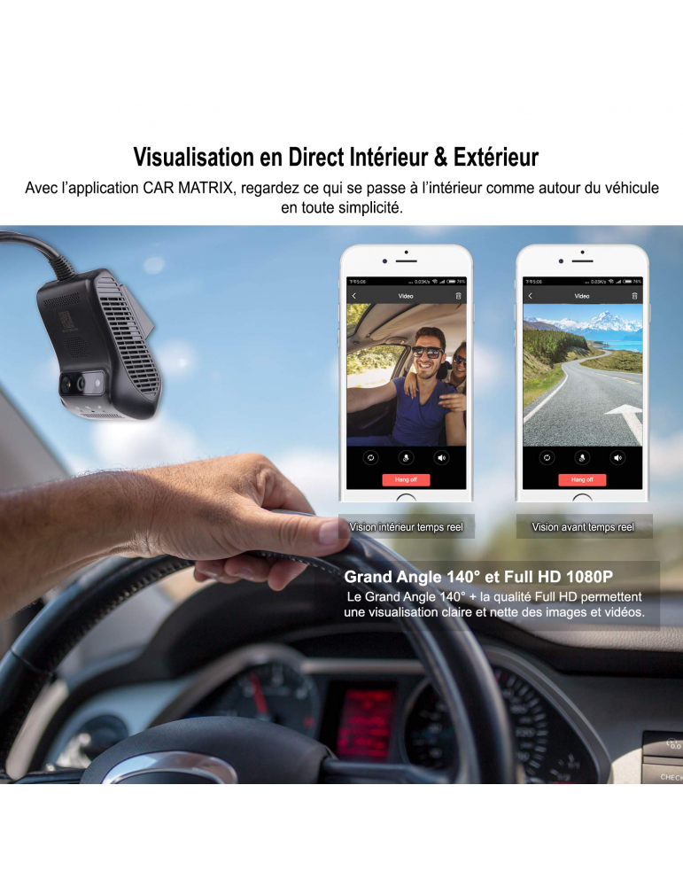 JC-200 32Go Caméra embarquée intelligente pour voiture 3G Wifi Full Options